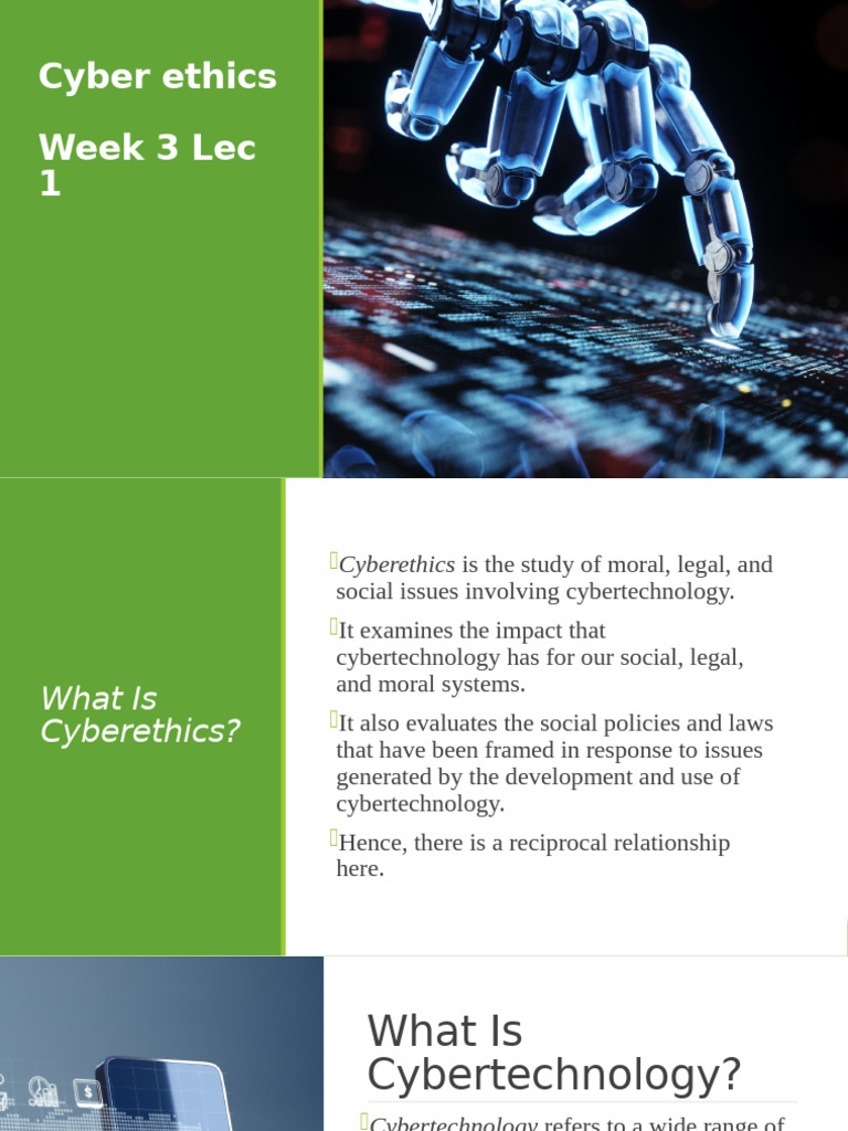 Week 3 Lec 1 (Cyber Ethics) | PDF