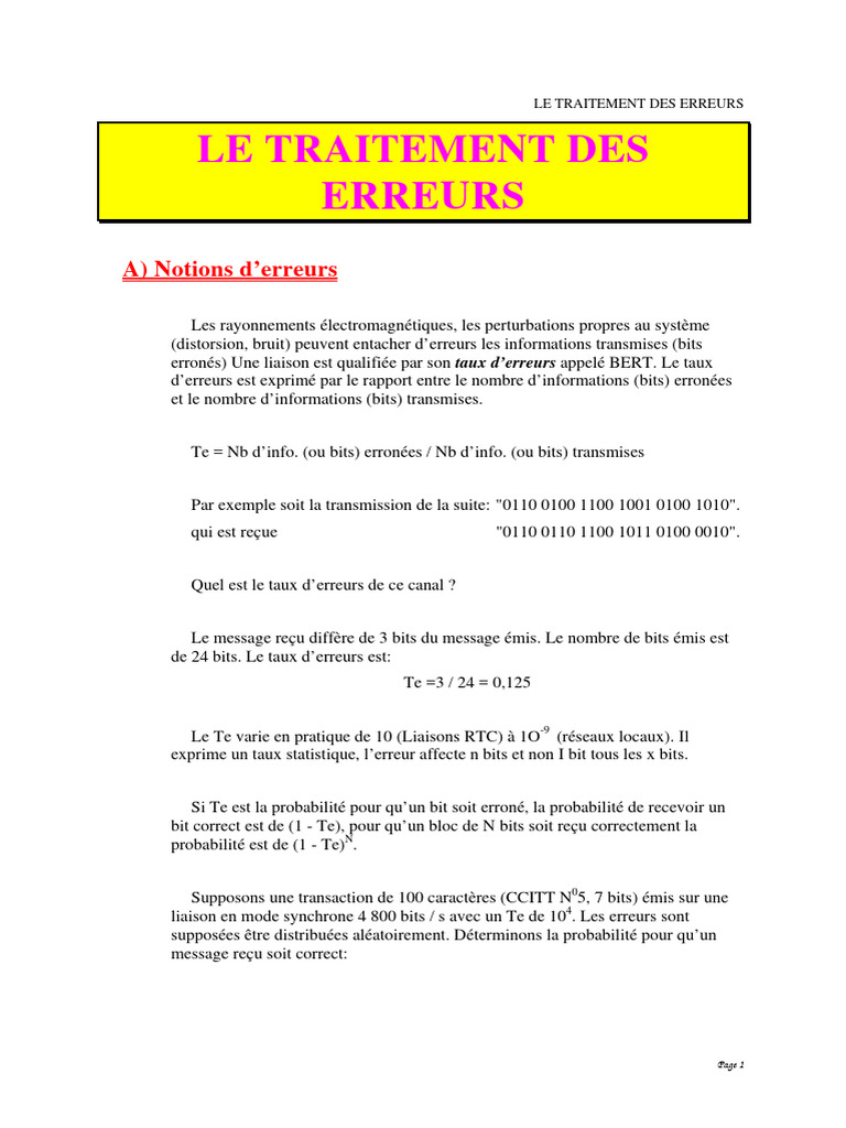 Detecteur D'erreur Par Clee Calculee | PDF