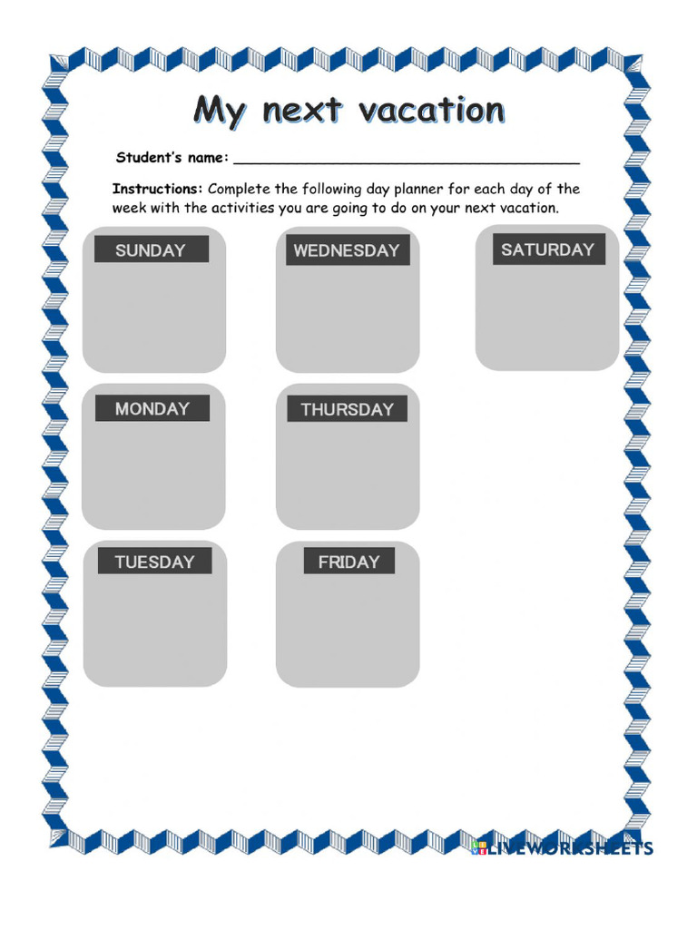 My Next Vacation | PDF