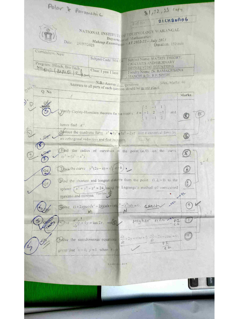 End Paper Nitw | PDF