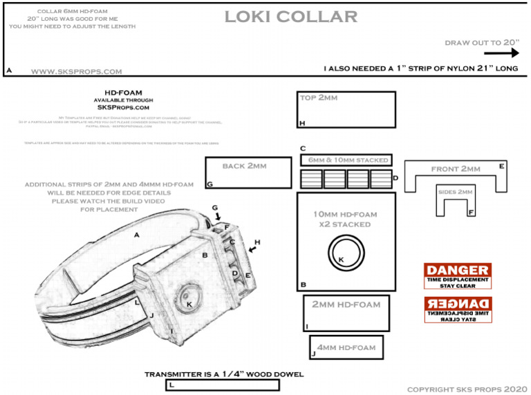 Loki Collar Template SKS Props | PDF