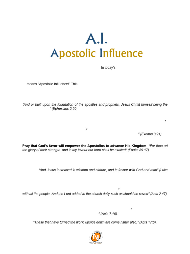 2024+30+Days+of+Prayer AI-Apostolic+Influence Official+Copy+ | PDF