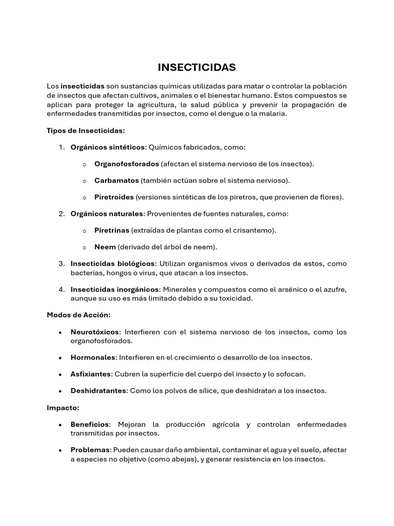 INSECTICIDAS | PDF