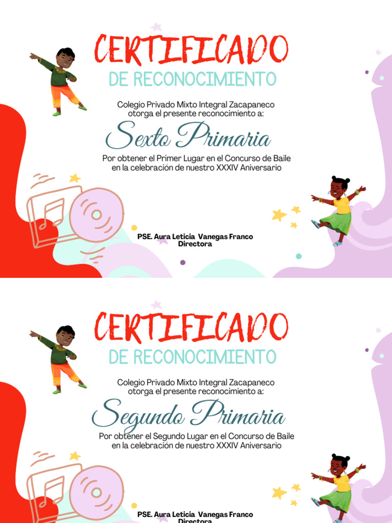 Copia de Certificado de Reconocimiento Feria de Ciencias Infantil Azul ...