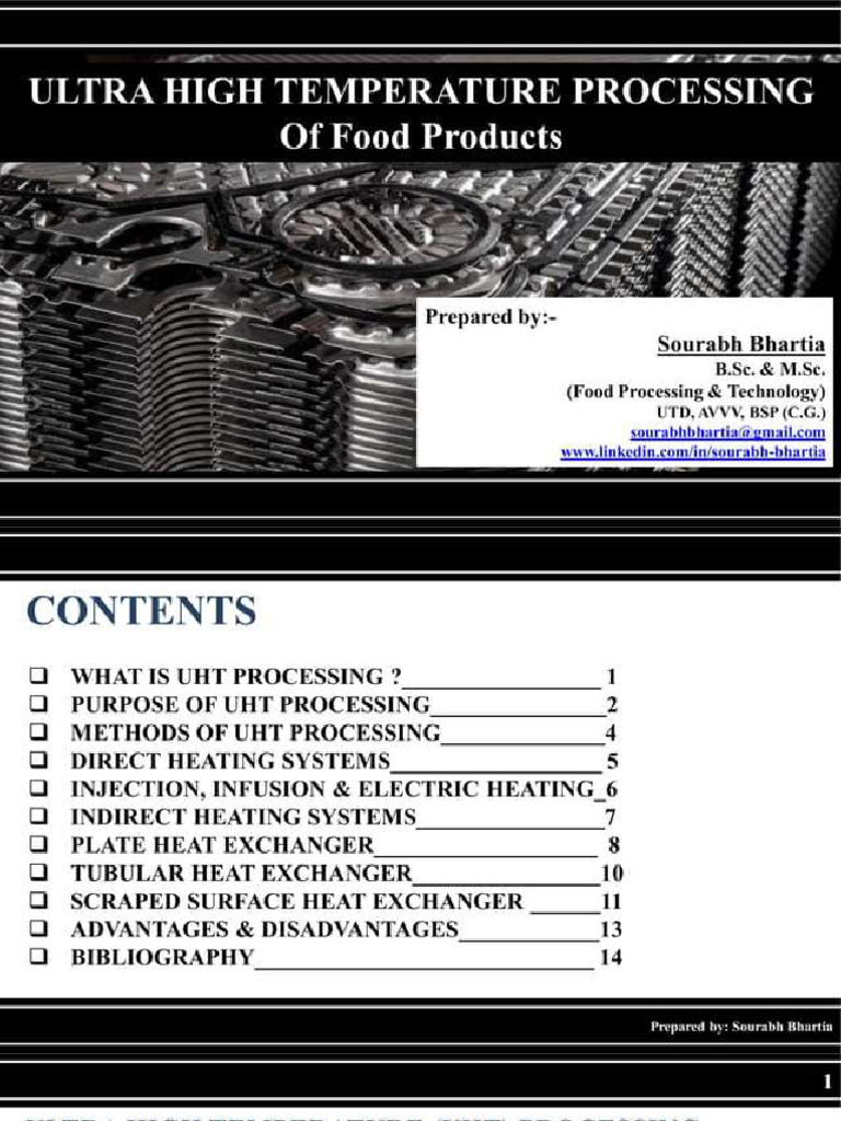 UHT Processing | PDF