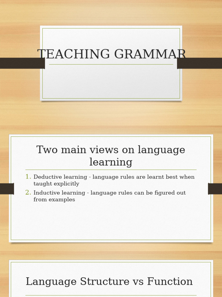 Teaching Grammar | PDF | Learning | Grammar