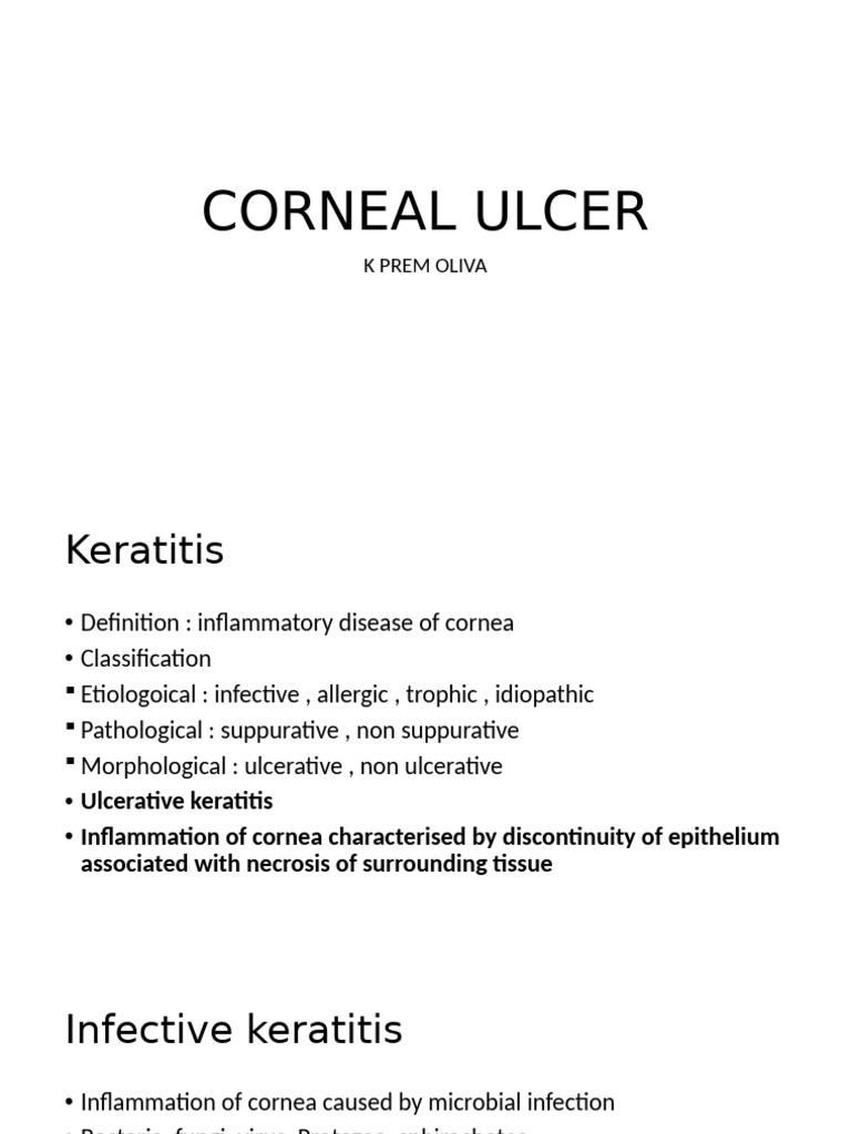 Corneal Ulcer Pdf