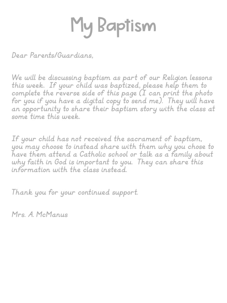 My Baptism | PDF