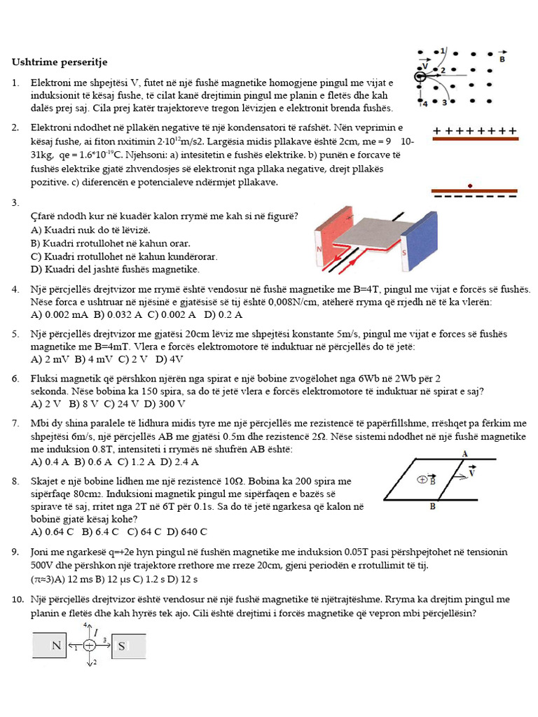 Ushtrime 3 Gjimnaz Perseritje | PDF