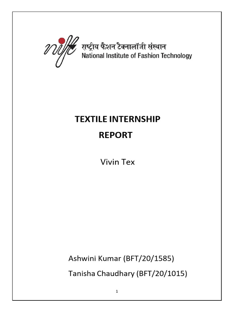 Textile internship ppt | PDF