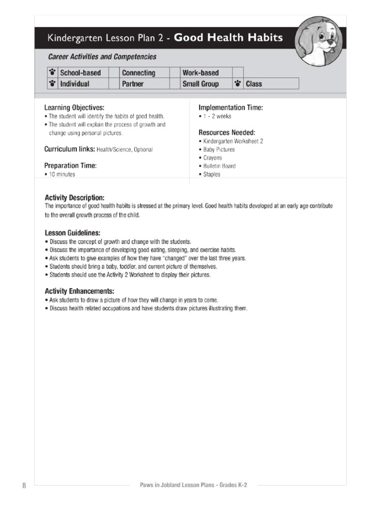 K Lesson 2 With Worksheet | PDF