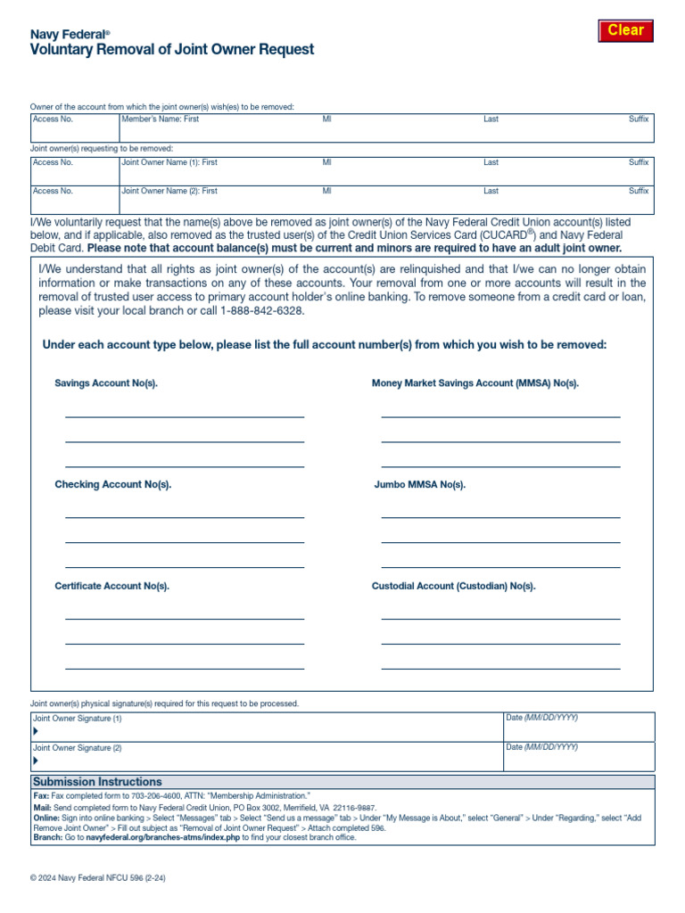 Nfcu 596 | PDF