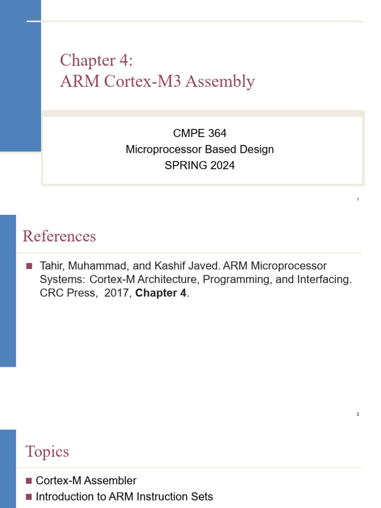 03 - CH_4_ARM Cortex-M3 Basic Assembly | PDF
