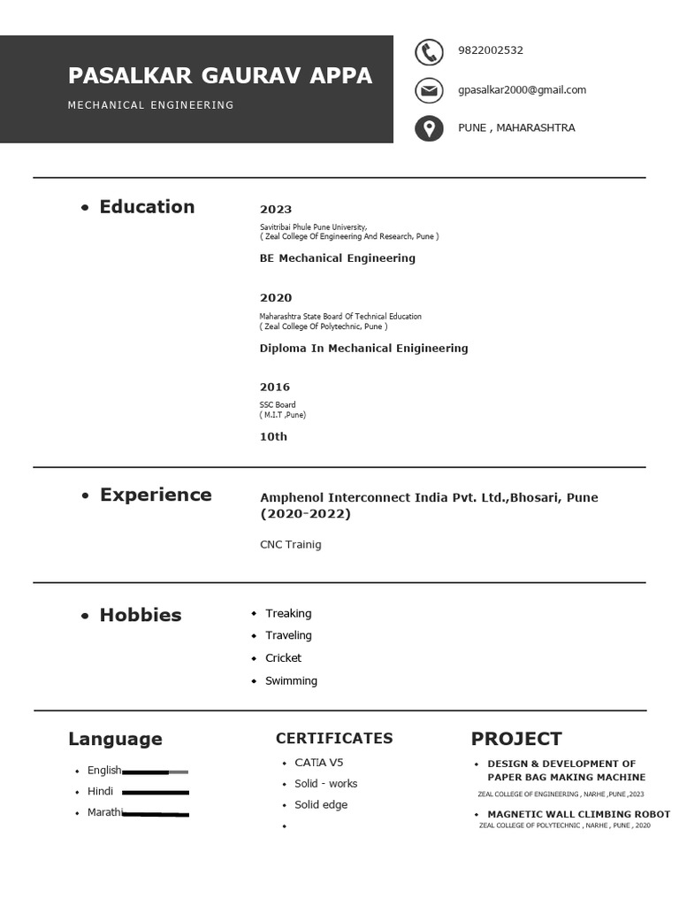 Gaurav Pasalkar Resume | PDF