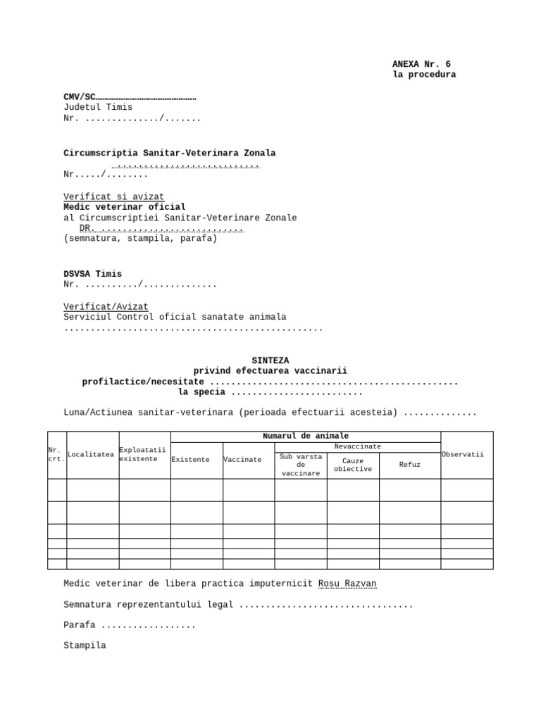 Anexa 6 Sinteza | PDF