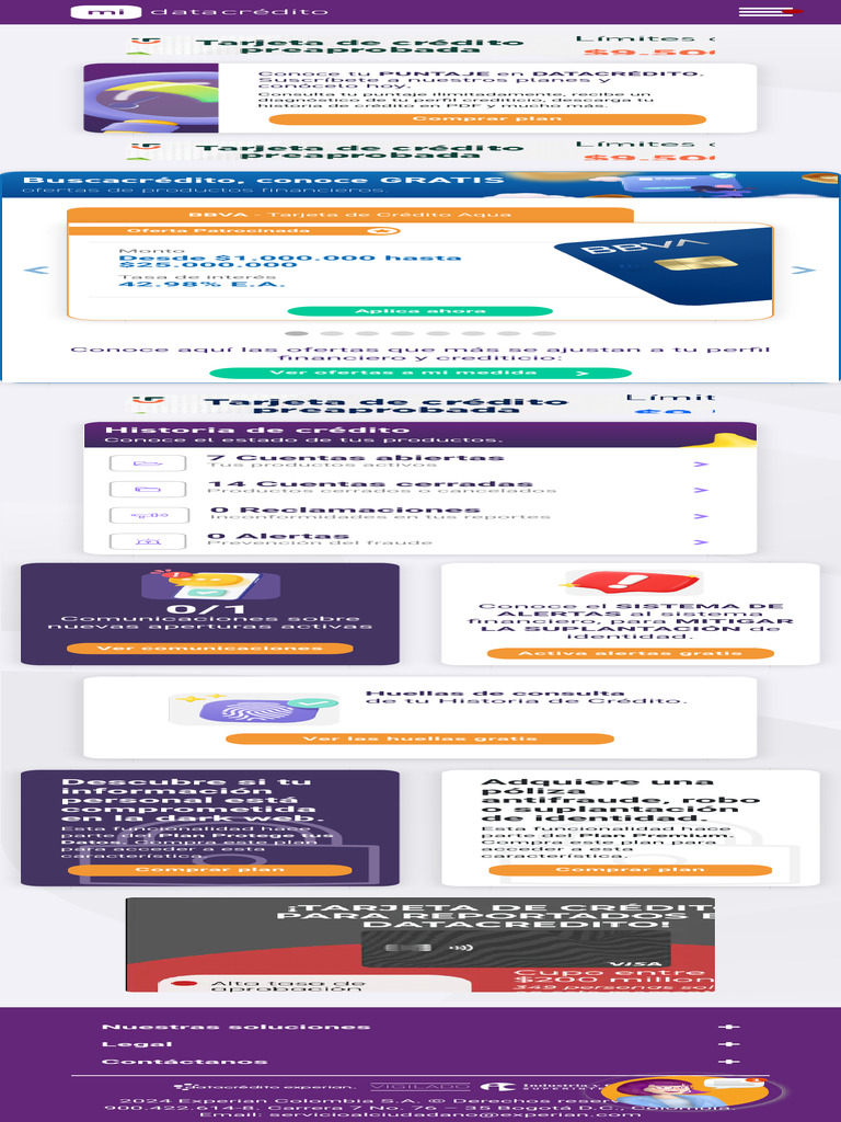 Consulta Tu Historial de Crédito y Más - Midatacrédito | PDF