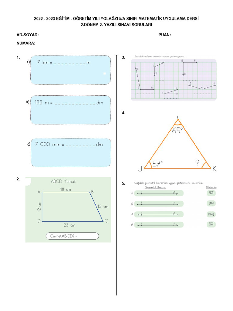 Matemati̇k Uygulama | PDF