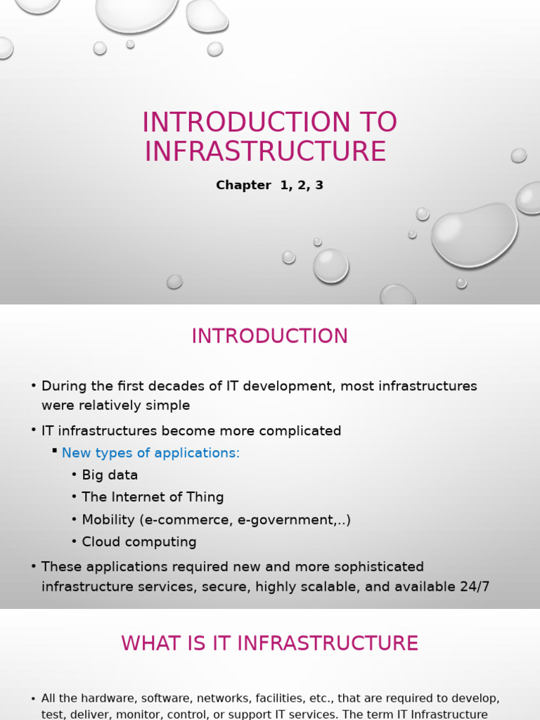 1-3. Introduction To Infrastructure | PDF