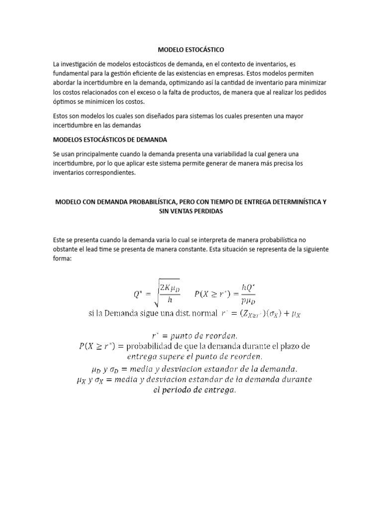 Modelo Estocástico | PDF