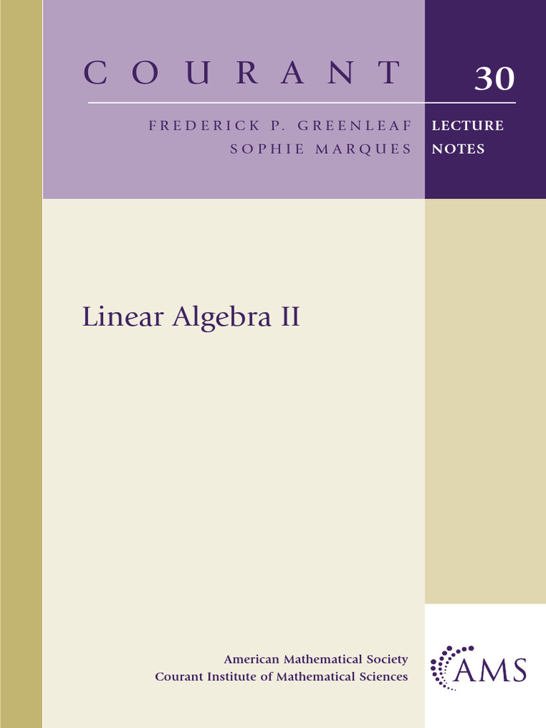Courant: Linear Algebra II | PDF