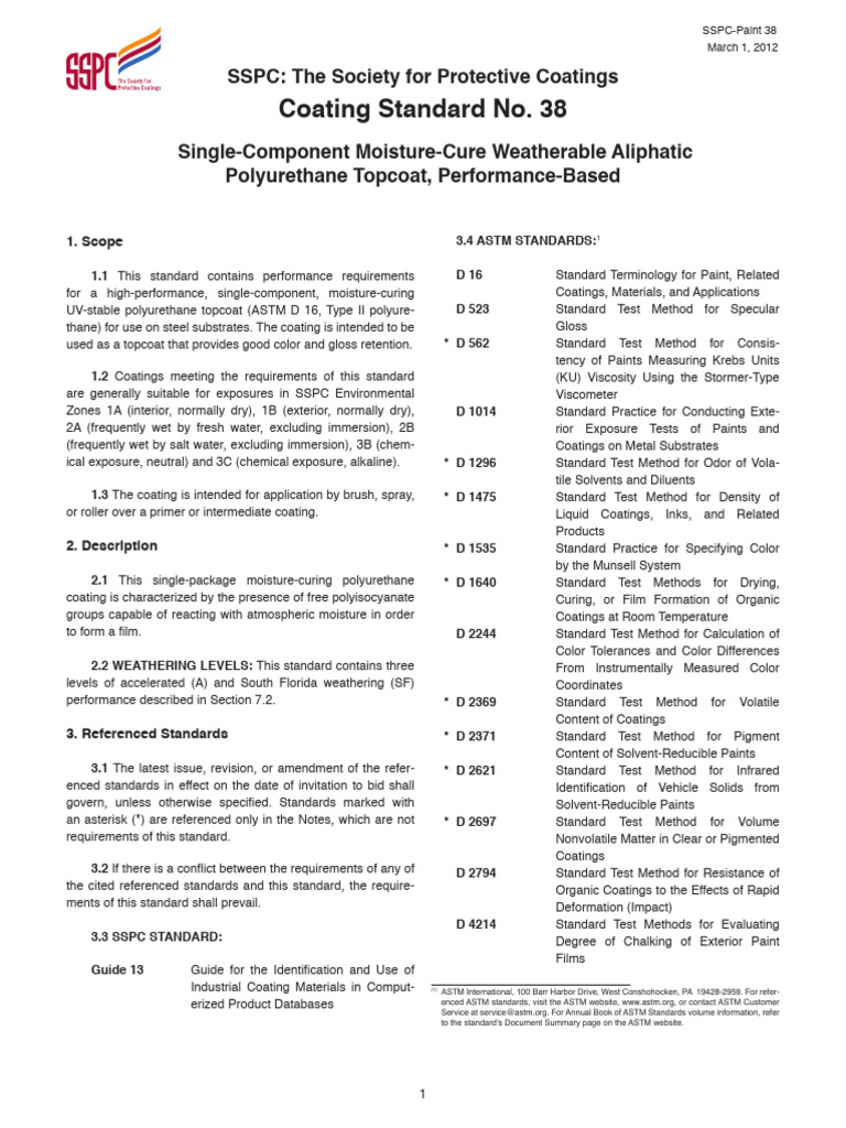 SSPC-Paint 38 2012-03 | PDF