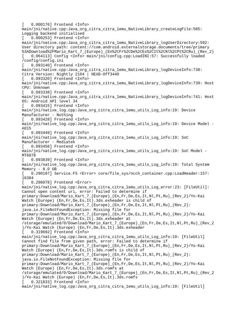 Citra Log.txt.Old | PDF