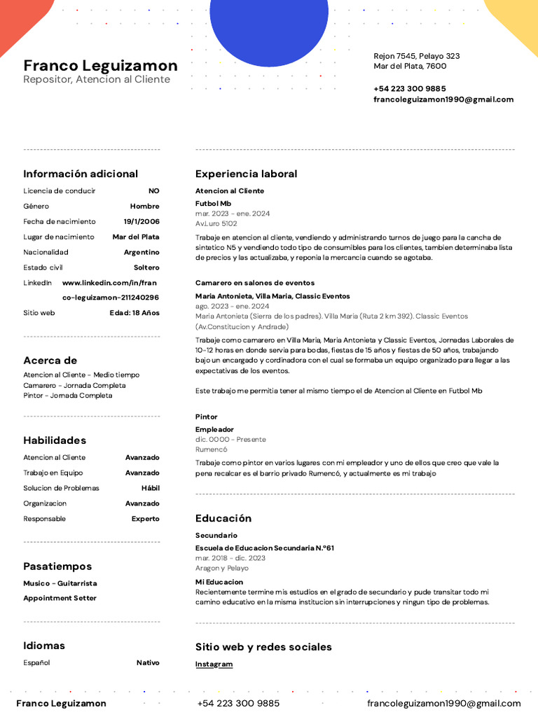 Curriculum Franco | PDF