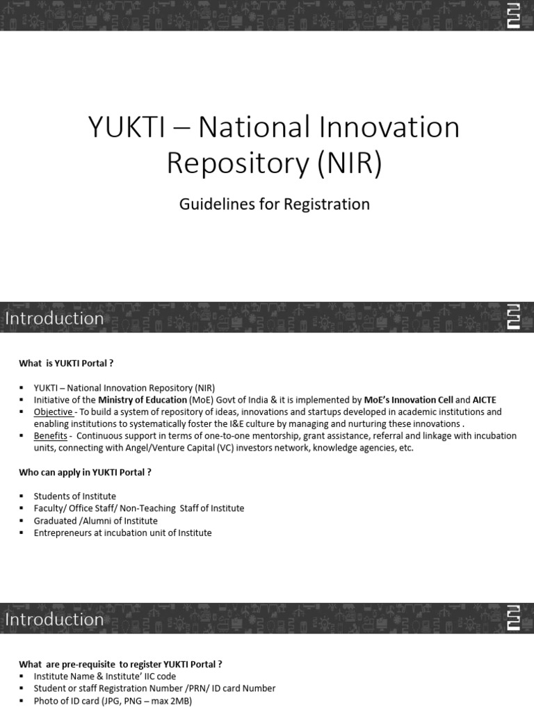 YUKTI Portal_IIC | PDF