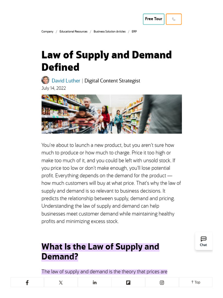 Law of Supply and Demand Defined - NetSuite | PDF
