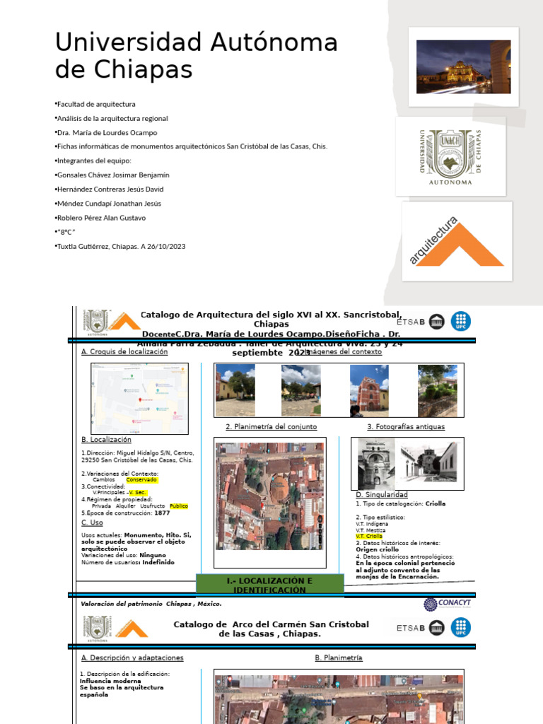 Fichas Ejemplo San Cristobal de Las Casas, Chiapas. | PDF