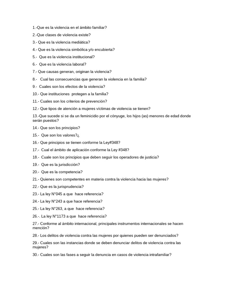 BANCO DE PREGUNTAS Cuestionarios-Derecho de Familia-Actual-1 | PDF