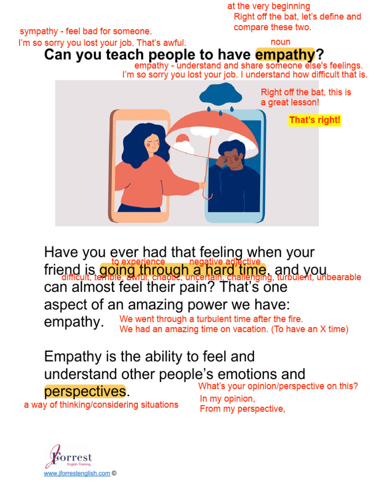 Developing Empathy Skills in English | PDF | English Language | Empathy