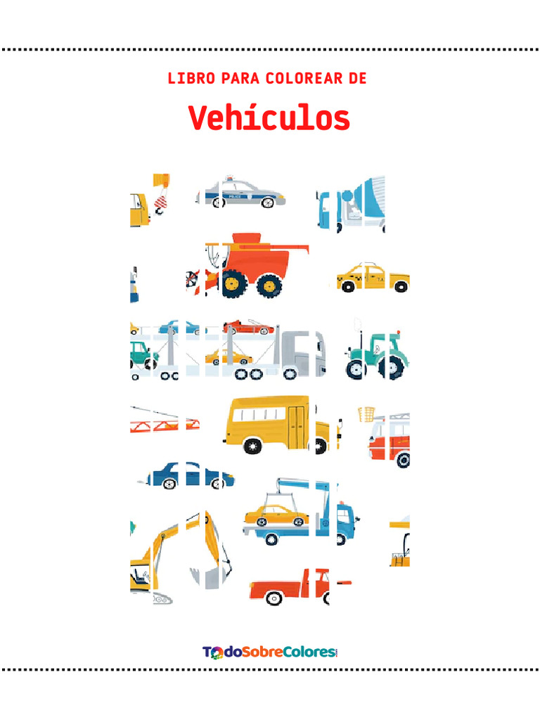 Libro para Colorear de Vehiculos | PDF