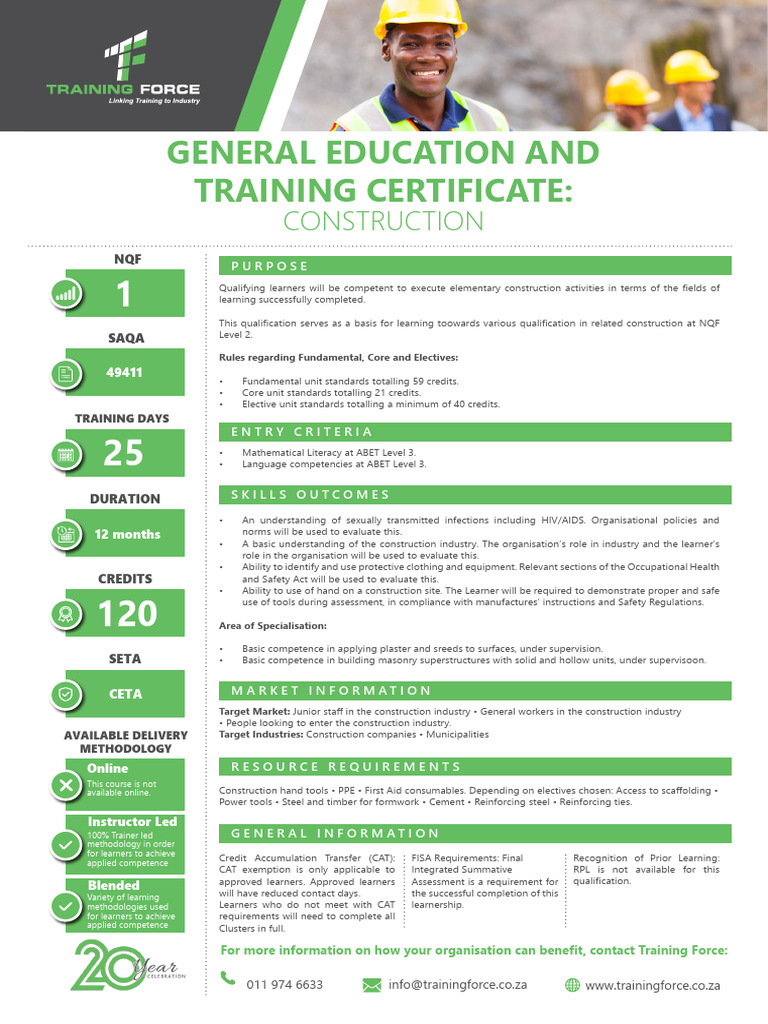 Getc Construction Level 1 | PDF