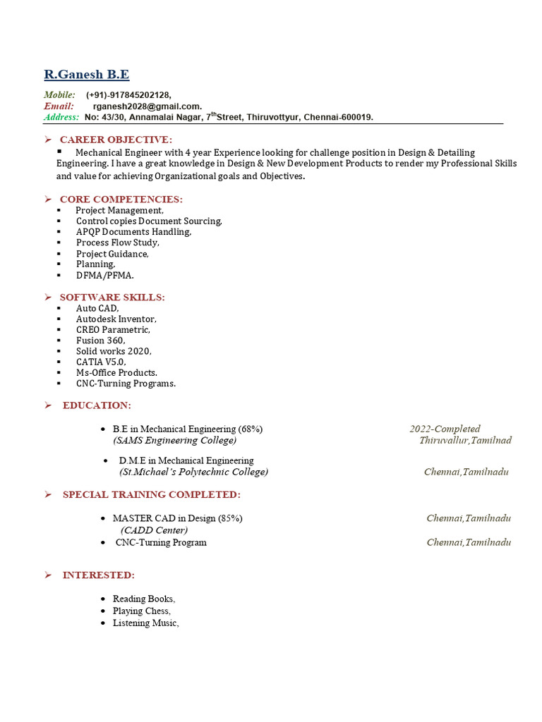 Mechanical Engineer Job Application | PDF | Machines | Sheet Metal