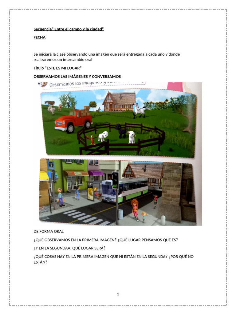 Actividades Entre El Campo y La Ciudad | PDF | Leche | Estudios de ...