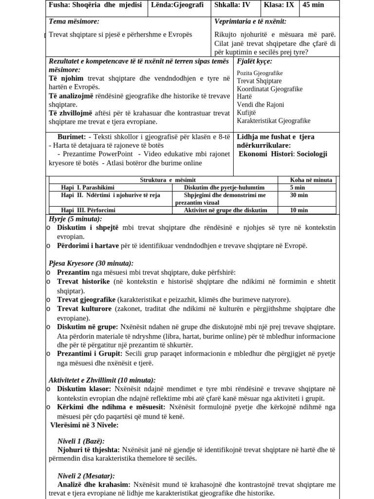1.1 Trevat Shqiptare Si Pjesë e Përhershme e Evropës | PDF