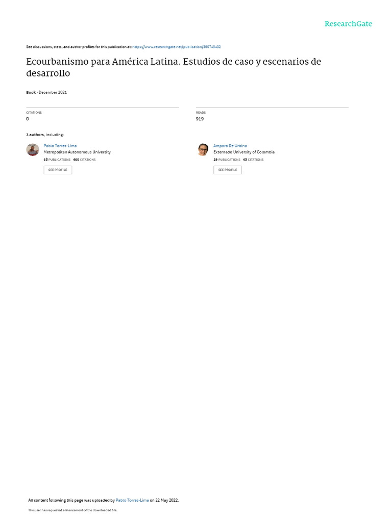 Eco Urbanism o para America Latin A To Moi I | PDF