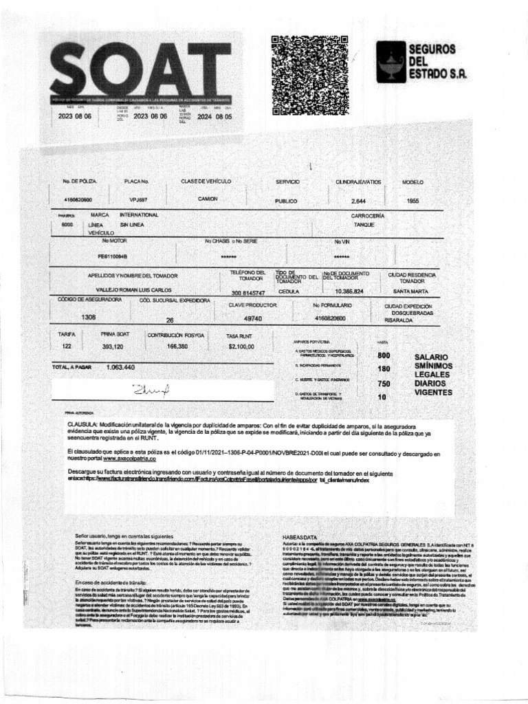 SOAT CARROTANQUE | PDF