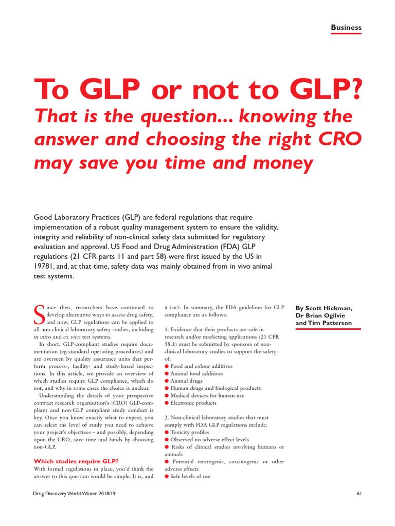 To GLP | PDF