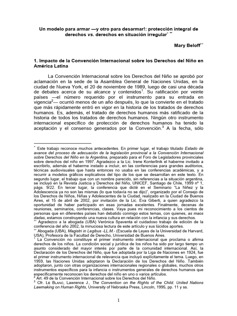 Fallo 26º Un Modelo para Armar y Otro para Desarmar. Mary Beloff | PDF ...