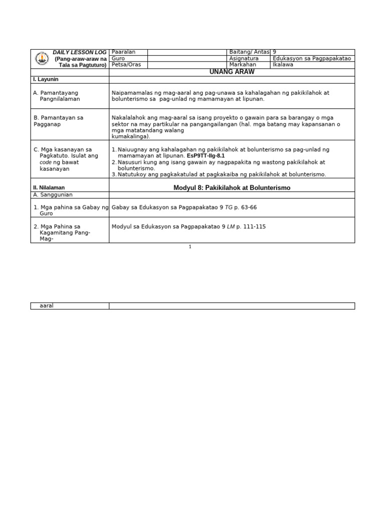 EsP DLL 9 Mod8 | PDF