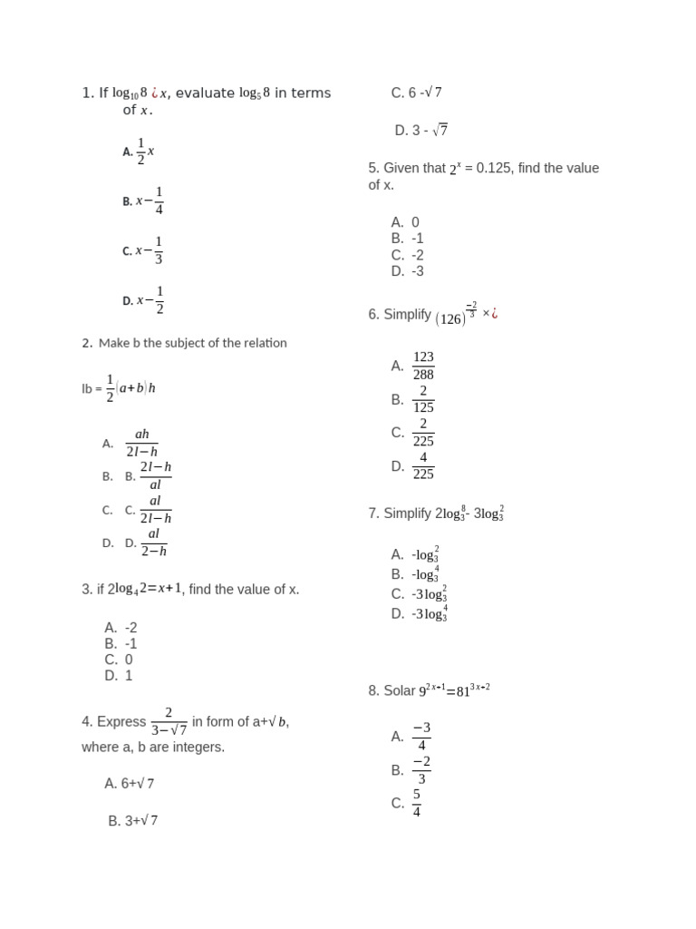 Vik ss1 Futher Maths | PDF