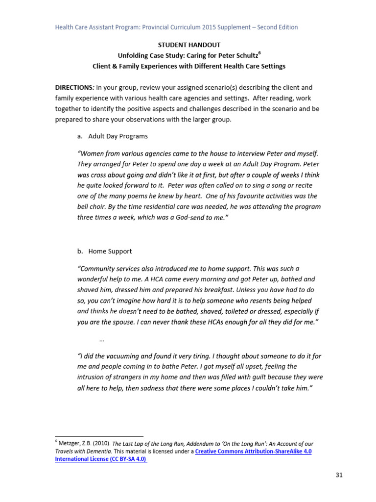 Unfolding CS Peter Schultz - Health Care Challenges Group | PDF