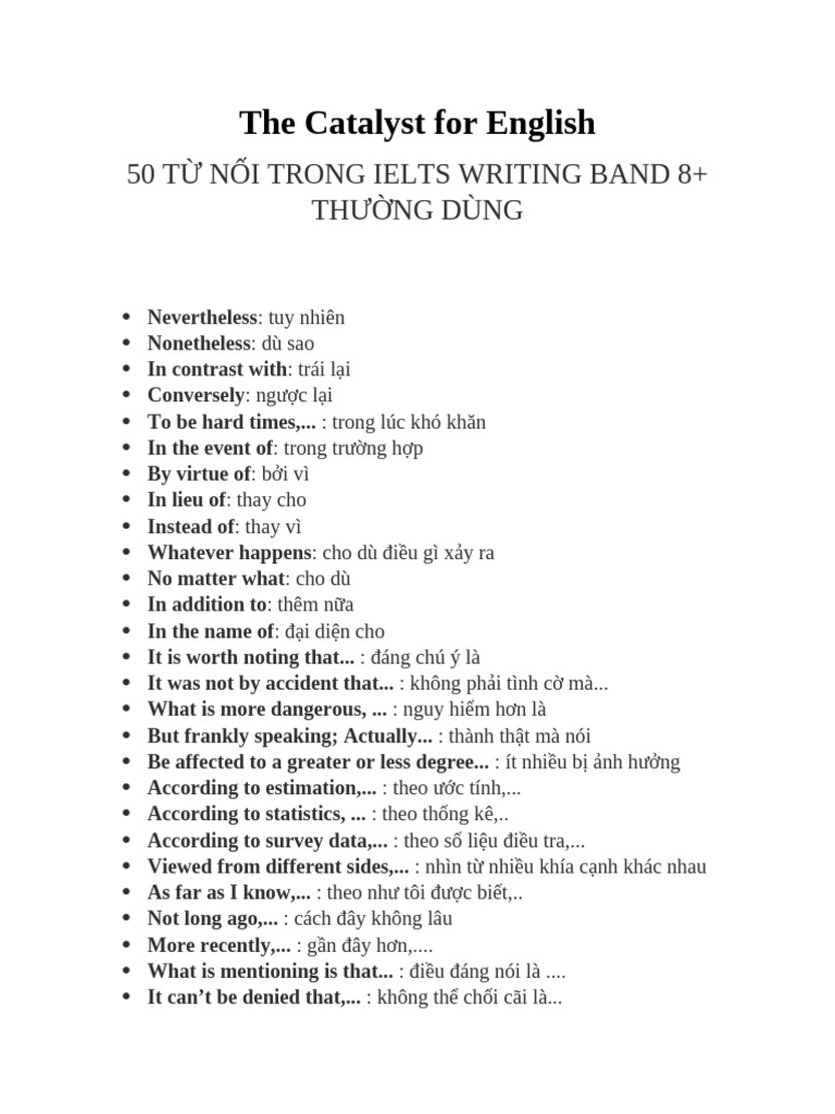 The Catalyst for English | PDF