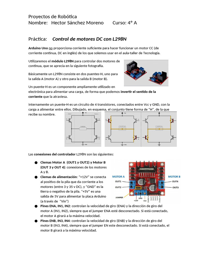 practica control motor cc | PDF