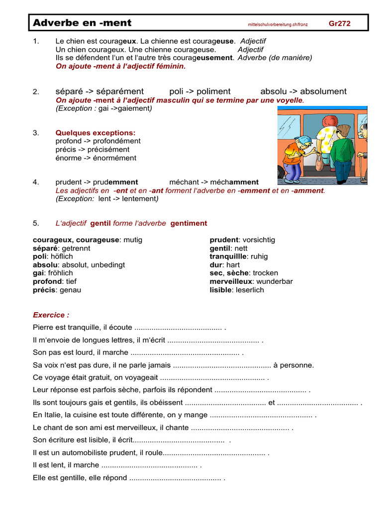 Adverbe Ment | PDF