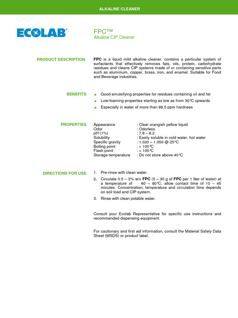 2011 FDA Eng - Catsheet - FPC | PDF
