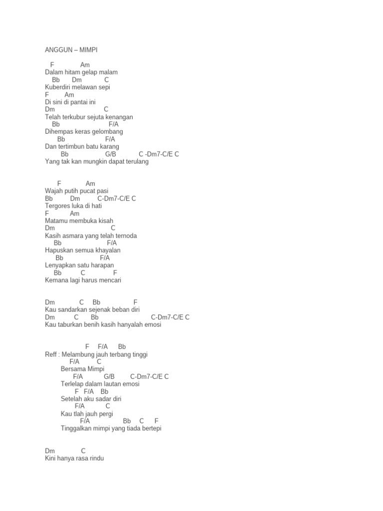 Anggun - Mimpi | PDF