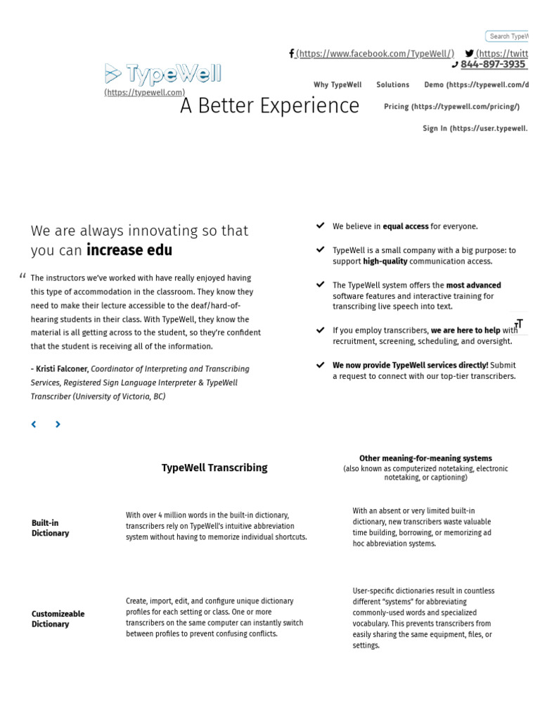 Better Experience - TypeWell | PDF
